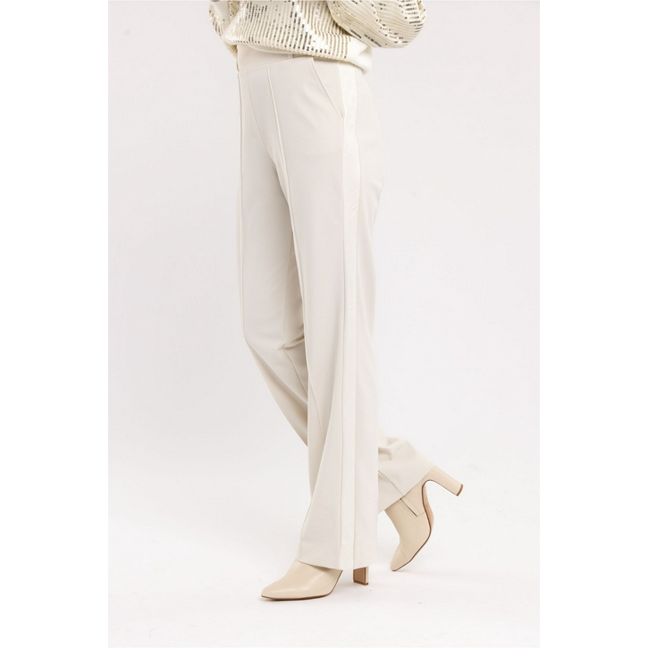 Studio Anneloes broek Rae shiny bonded off white - Newlands Casuals